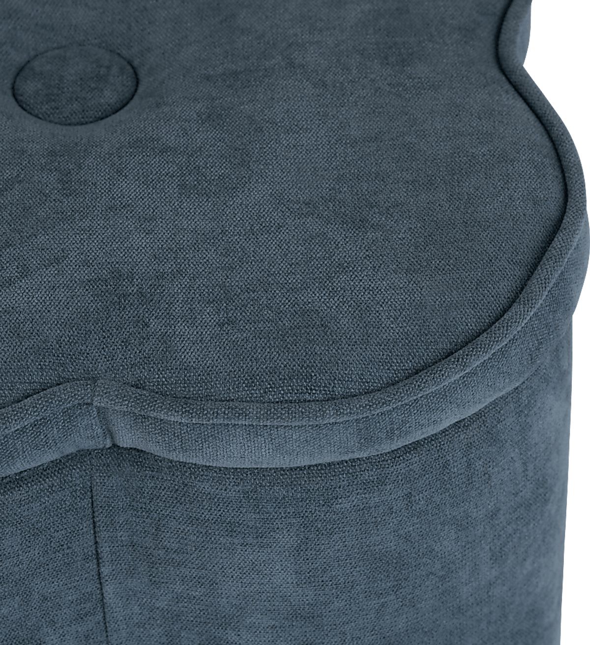 Atadero Navy Blue Chenille Fabric Storage Ottoman | Rooms to Go