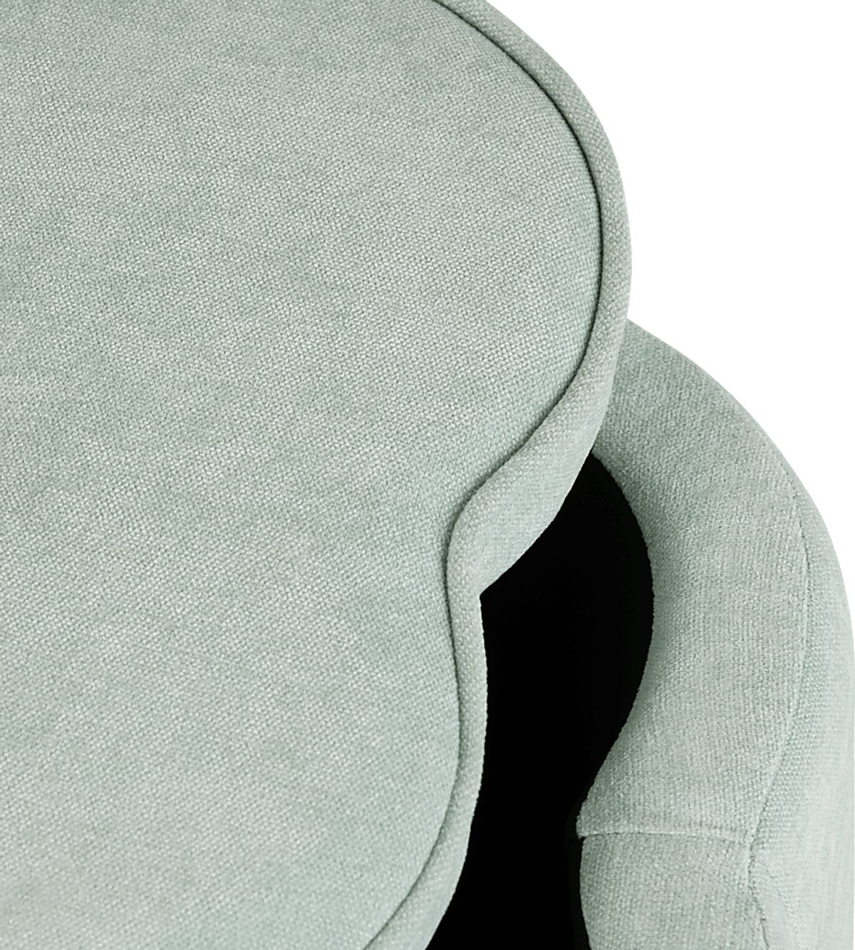 Atadero Seafoam Green Chenille Fabric Storage Ottoman | Rooms to Go