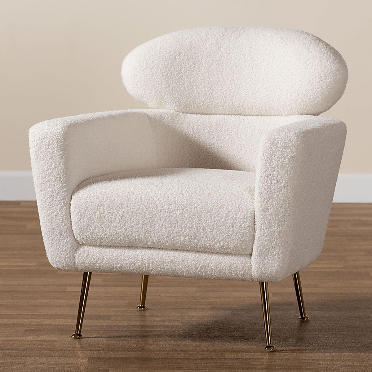 Atcheson Ivory Beige Terylene Accent Chair | Rooms to Go