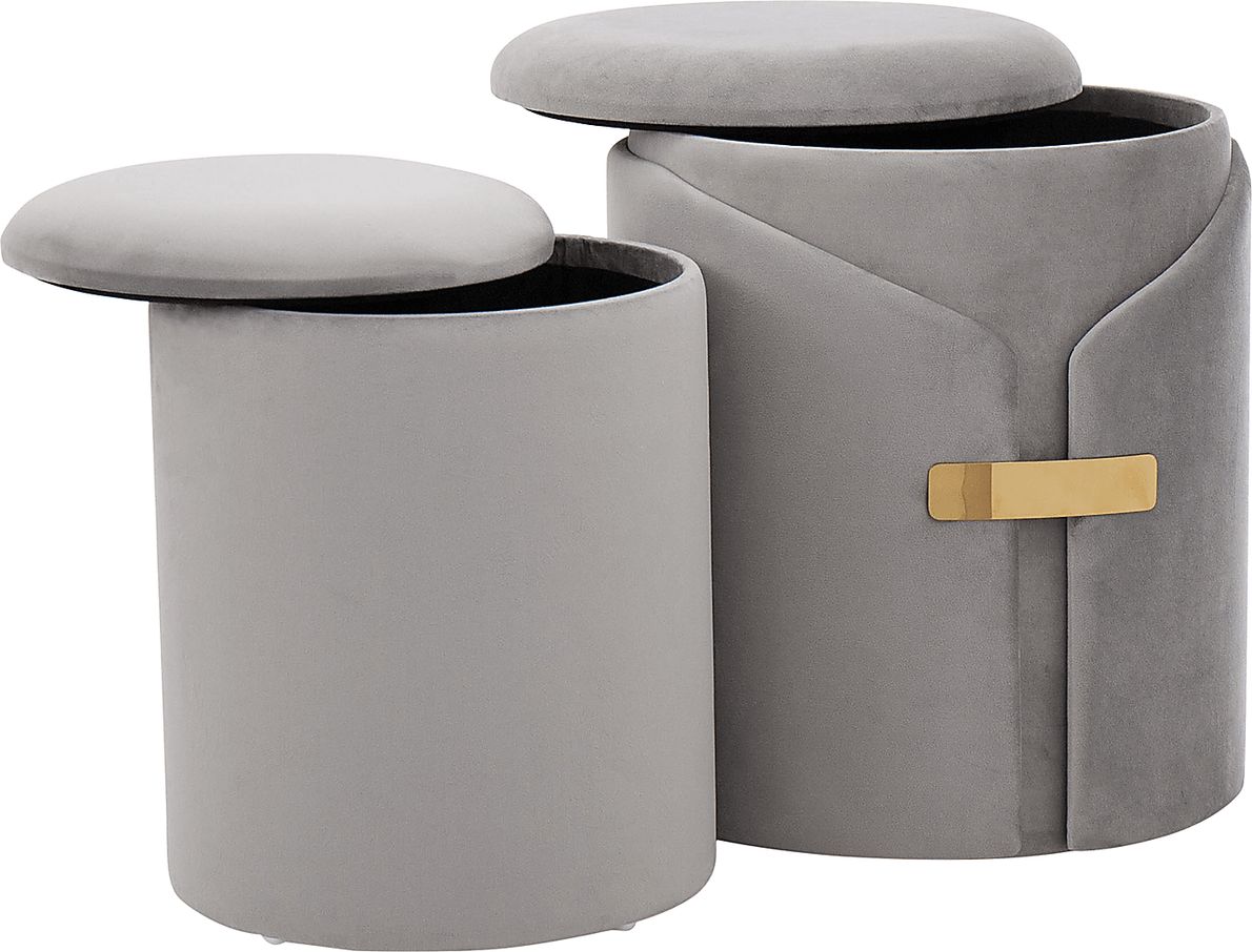 Atholgate Silver Ottoman, Set of 2 - Rooms To Go