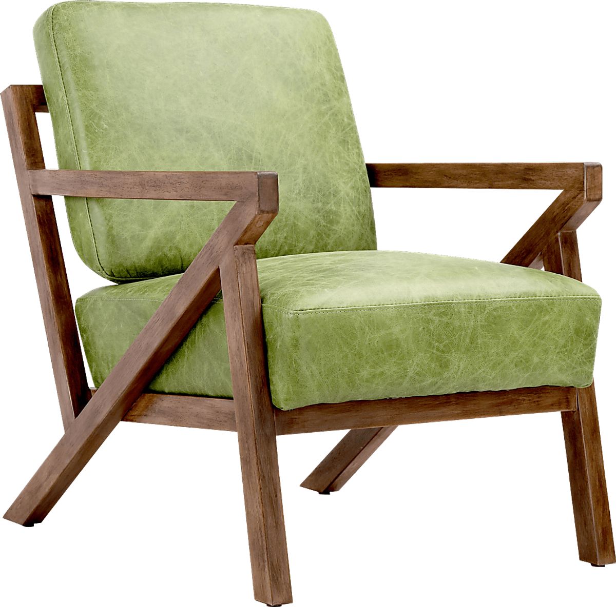 Atwell Green Leather Accent Chair | Rooms to Go