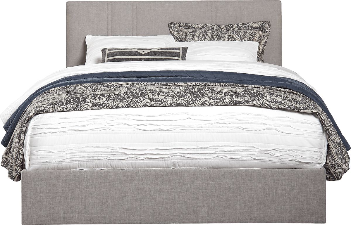 Aubrielle Sand Light Wood 3 Pc Queen Upholstered Bed | Rooms to Go