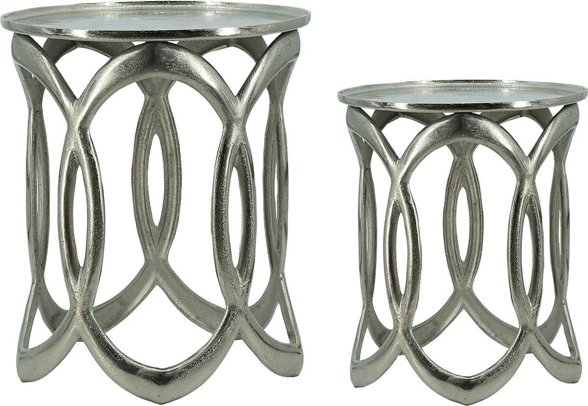 Aubrieta Silver Gray Nesting Table, Set Of 2 | Rooms to Go