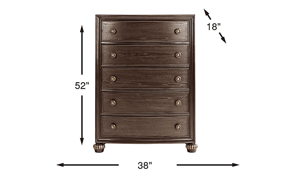 Augustine Brown Dark Wood Chest | Rooms to Go