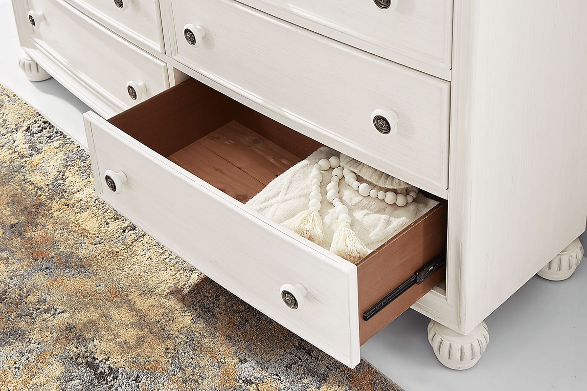 Augustine 5 Pc White Colors,White King Bedroom Set With Dresser, Mirror ...