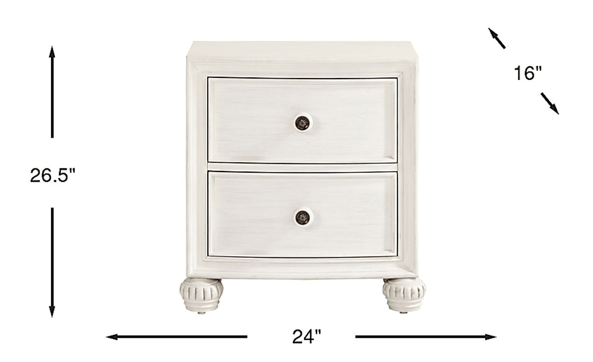 Augustine White Colors,White Nightstand | Rooms to Go