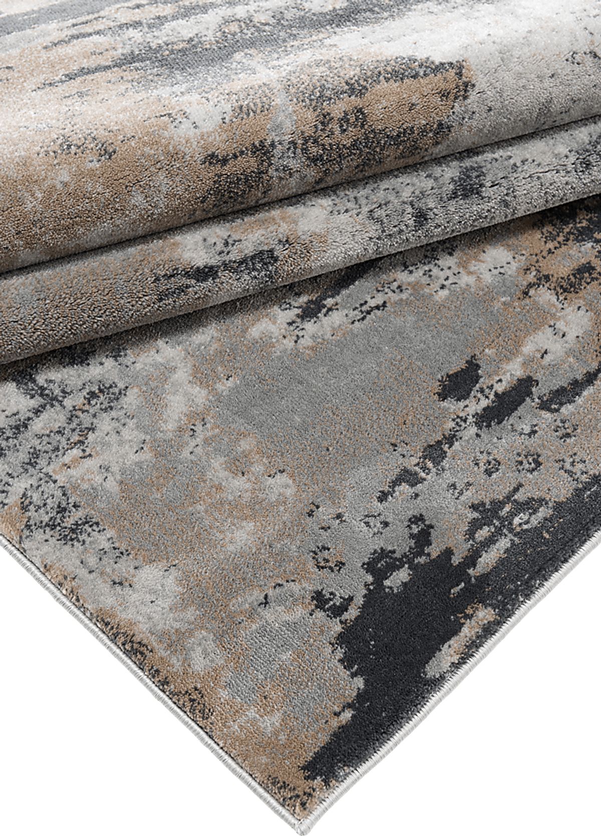 Aundra Beige Polypropylene Fabric Rug | Rooms to Go