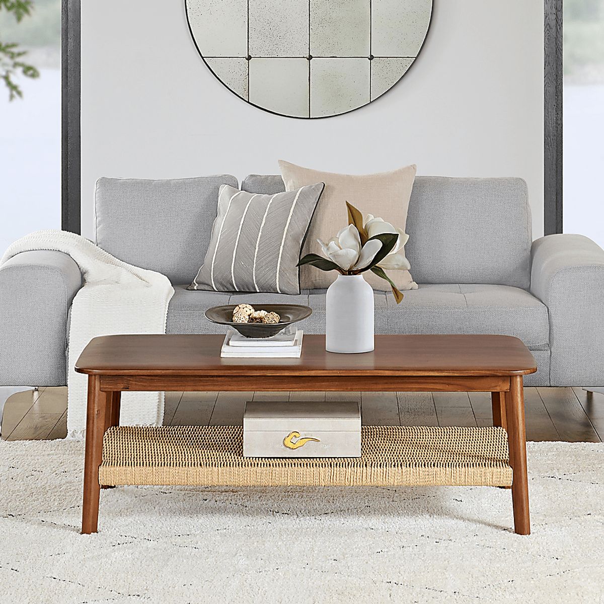 Aureli Chestnut Dark Wood Cocktail Table | Rooms to Go