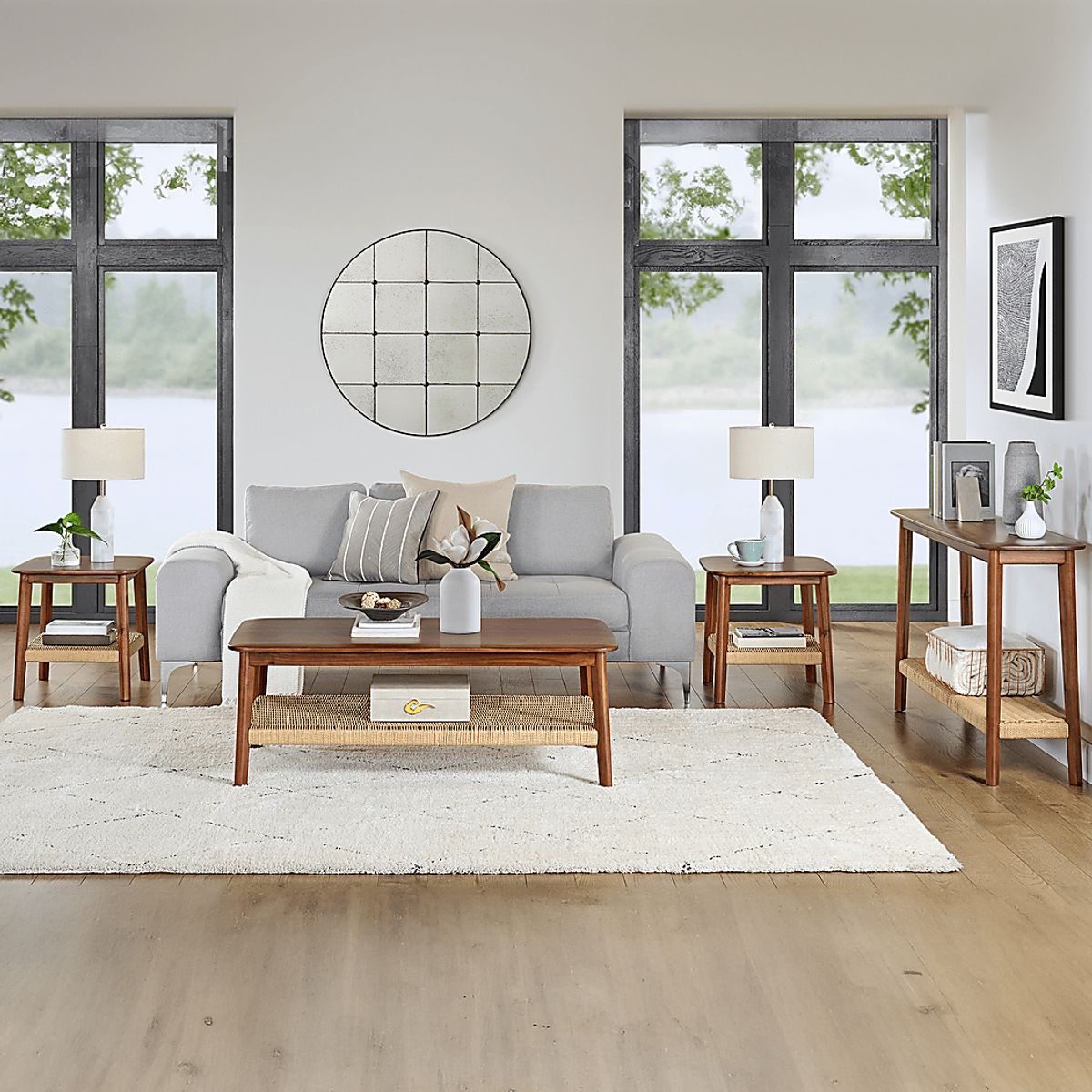 Aureli Chestnut Dark Wood Cocktail Table | Rooms to Go