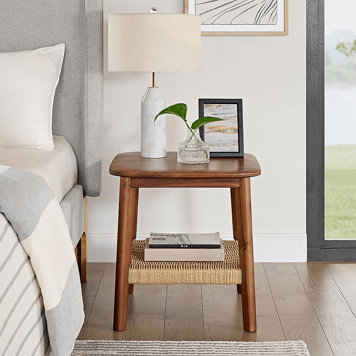 Aureli Chestnut Dark Wood End Table | Rooms to Go