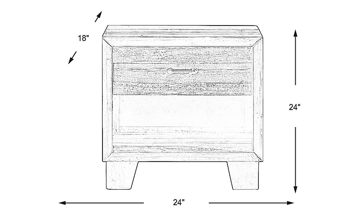 Austin Lane Natural Light Wood Nightstand | Rooms to Go