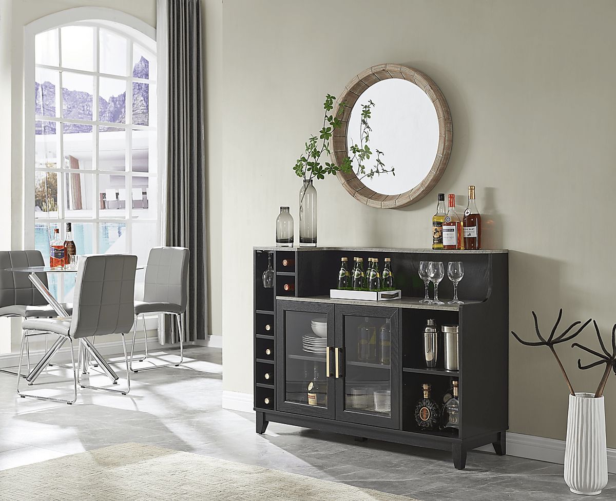 Auxier Black Black,Colors Server | Rooms to Go