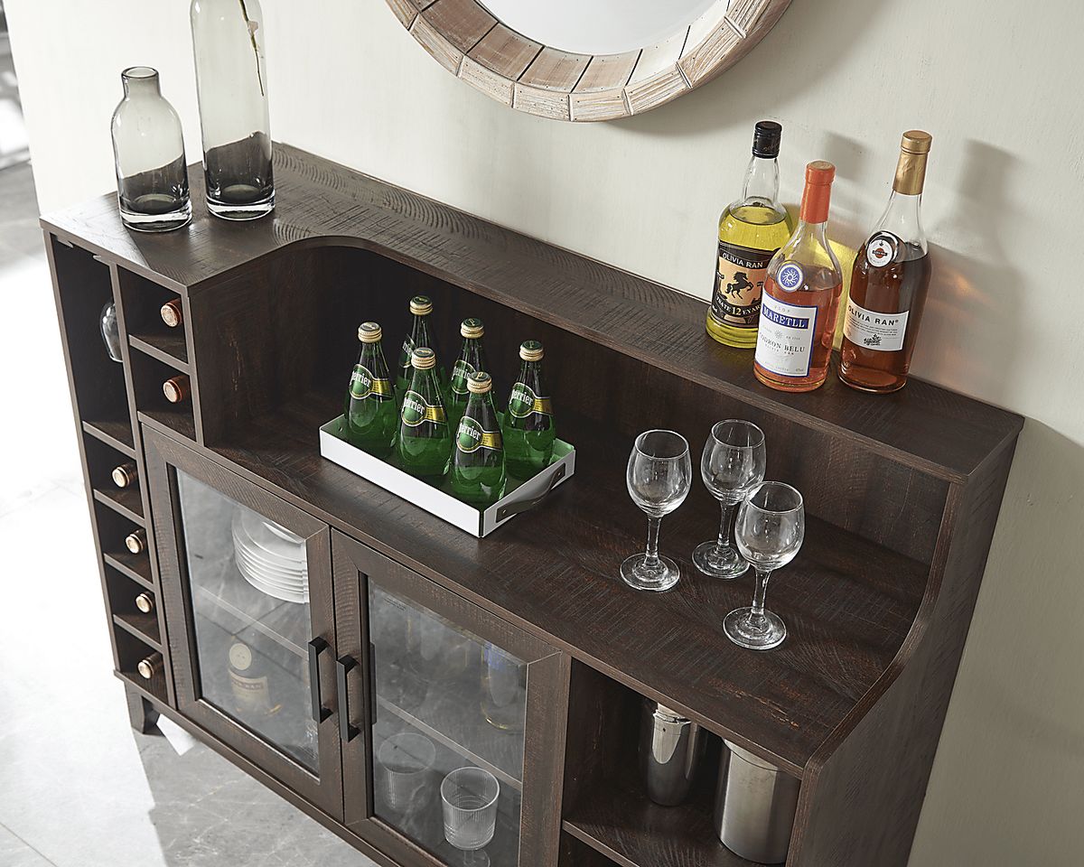 Auxier Brown Dark Wood Server | Rooms to Go