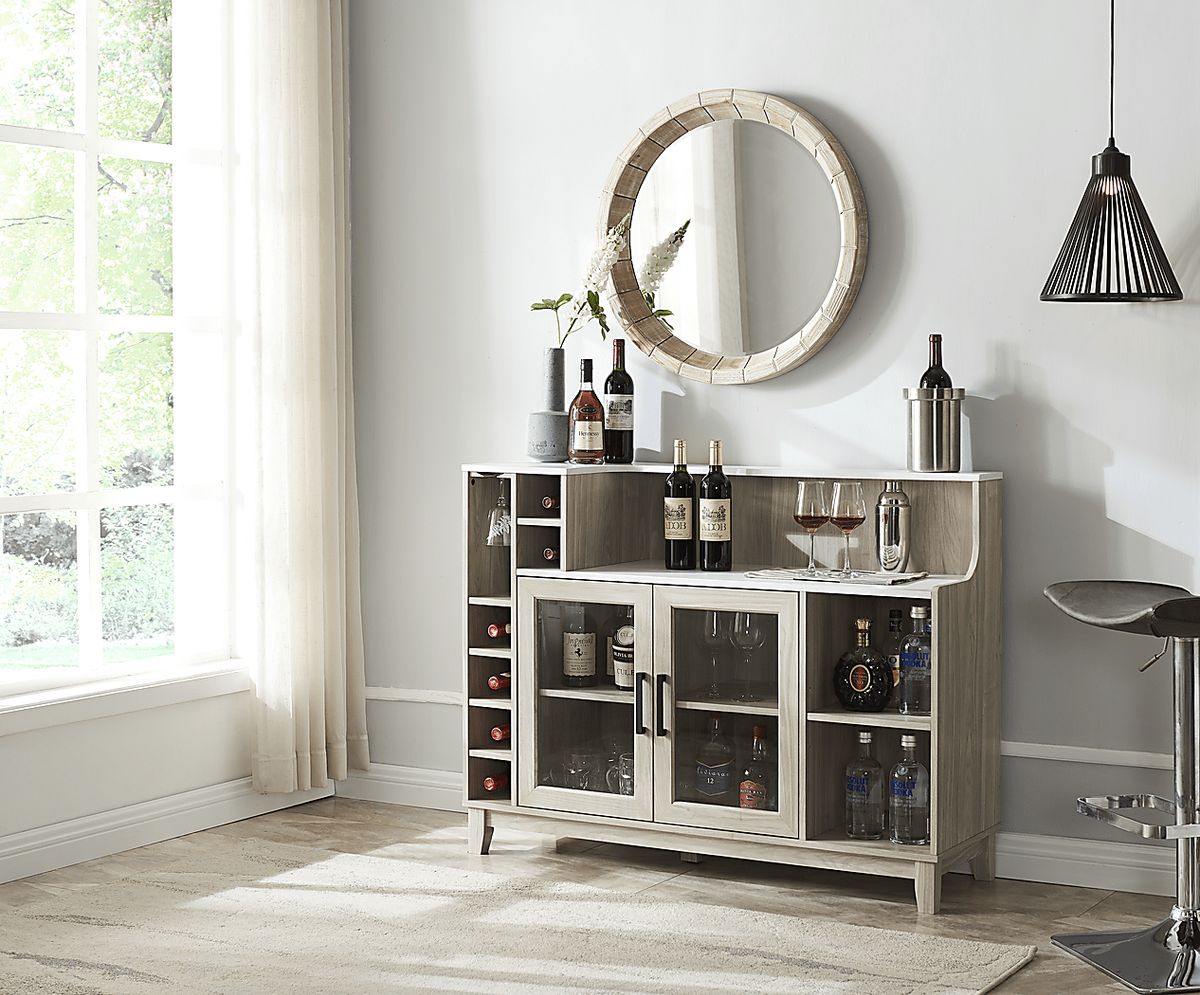 Auxier Oak Dark Wood,Light Wood Server | Rooms to Go