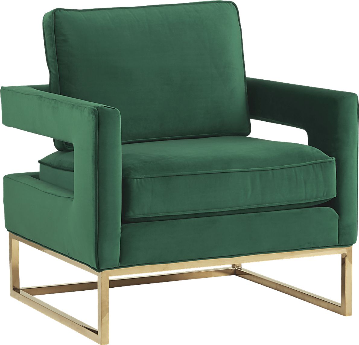 Avery Forest Green Polyester Fabric Accent Chair - Rooms To Go
