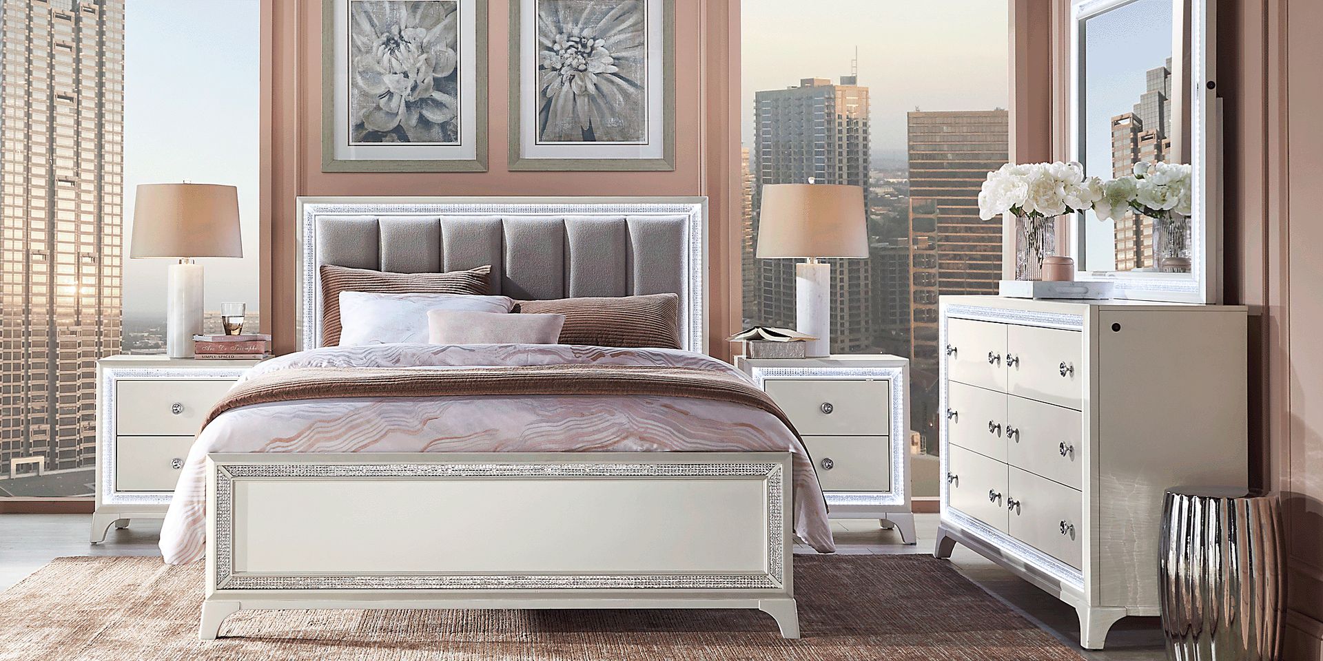 Avery White Colors,White 3 Pc Queen Bed | Rooms to Go