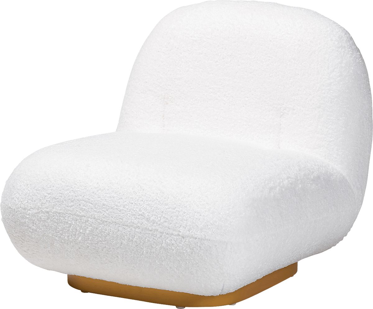 Avisan White Boucle Accent Chair | Rooms to Go