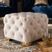 Avocet Beige Velvet Plush Ottoman - Rooms To Go