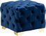 Avocet Blue Velvet Plush Ottoman - Rooms To Go