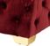 Avocet Burgundy Red Velvet Plush Ottoman - Rooms To Go