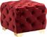 Avocet Burgundy Red Velvet Plush Ottoman - Rooms To Go