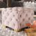 Avocet Pink Velvet Plush Ottoman - Rooms To Go