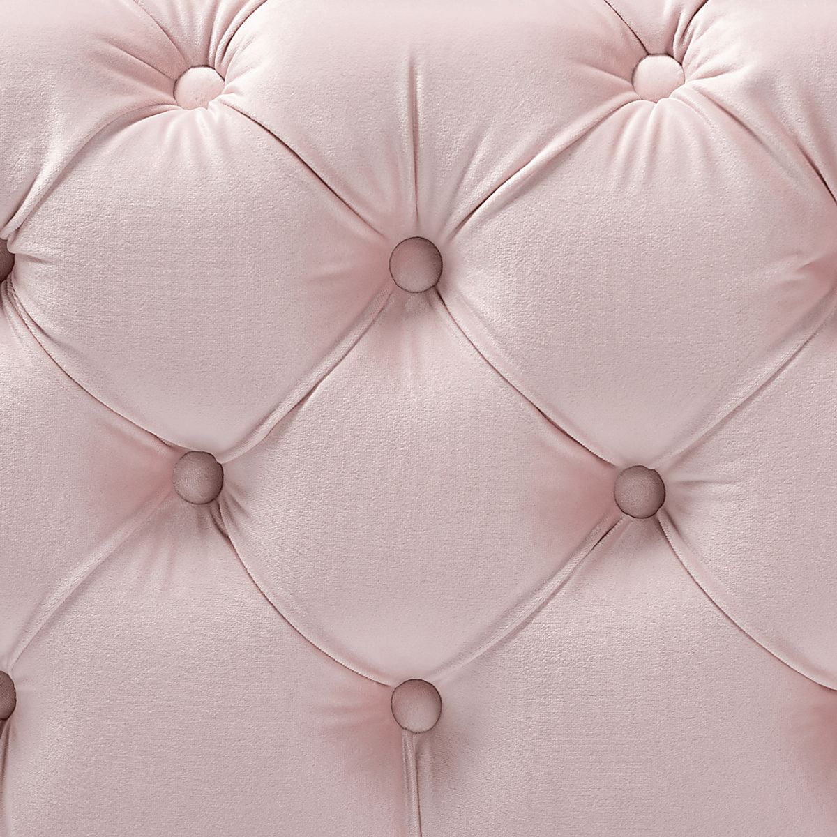 Avocet Pink Velvet Plush Ottoman | Rooms to Go