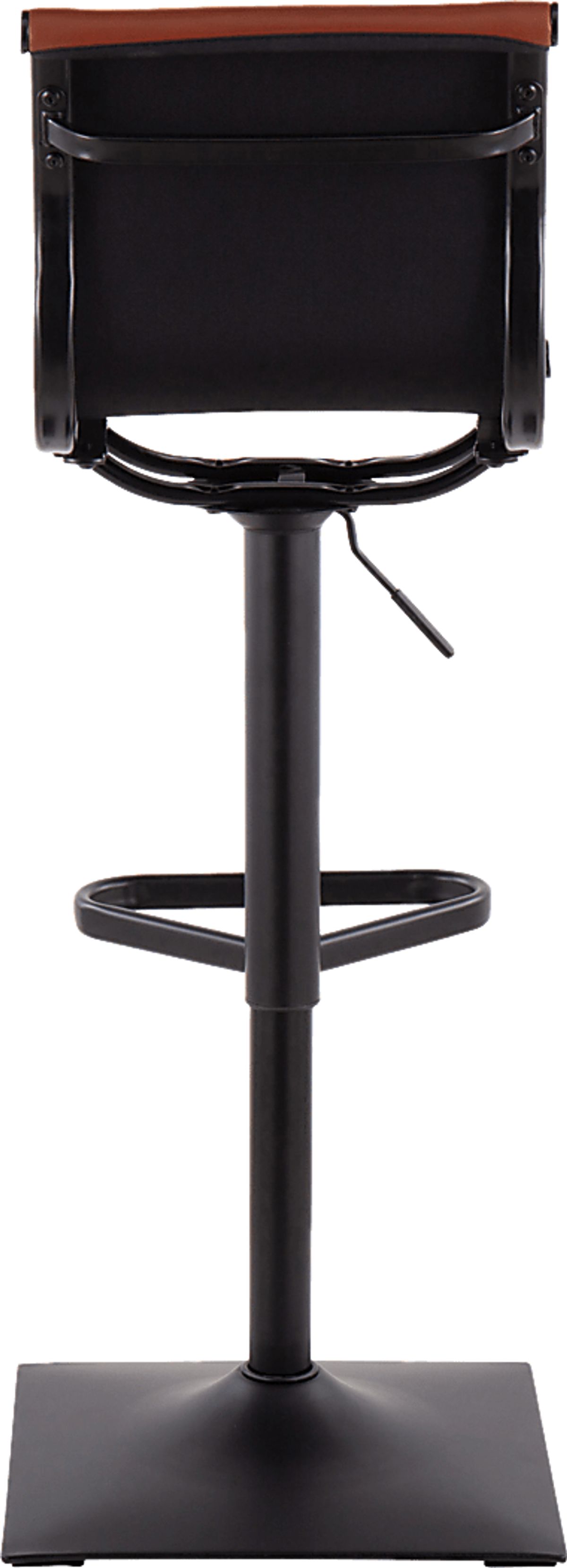 Avrum Black Black,Colors Brown Adjustable,Swivel Barstool | Rooms to Go