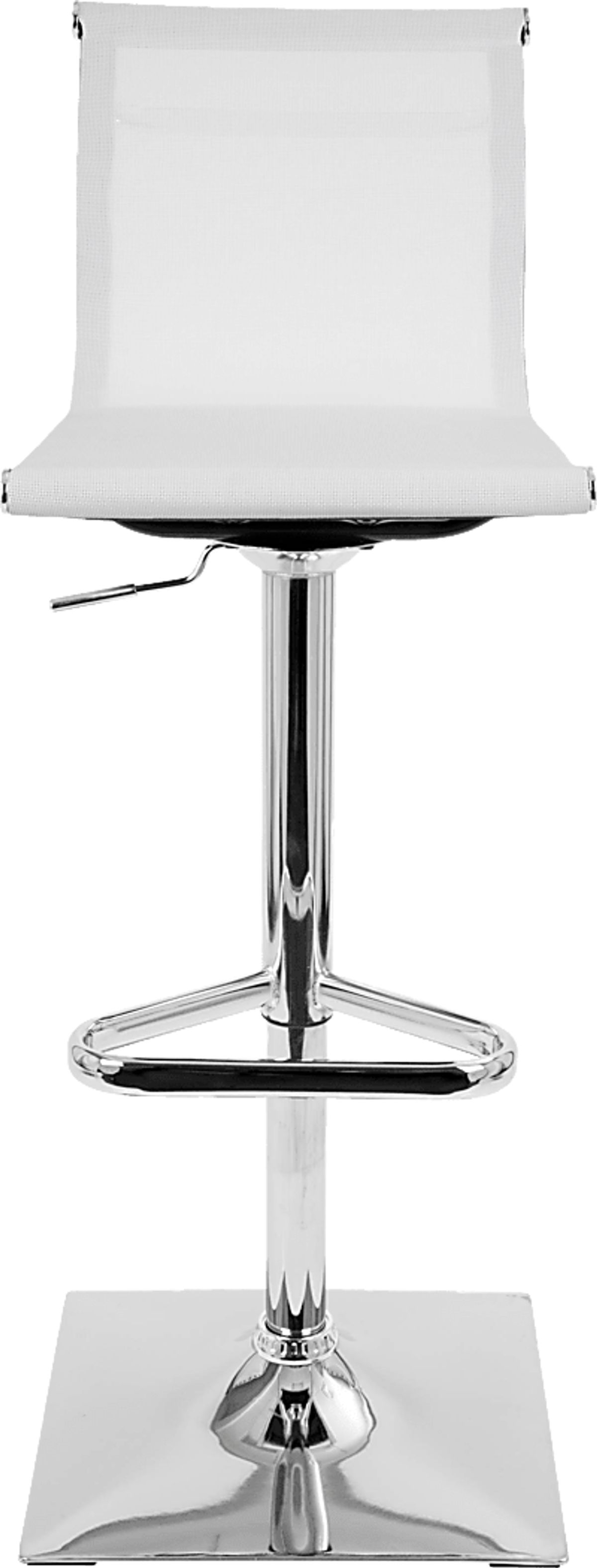 Avrum Chrome Metal White Adjustable Height,Swivel Bar Height | Rooms to Go