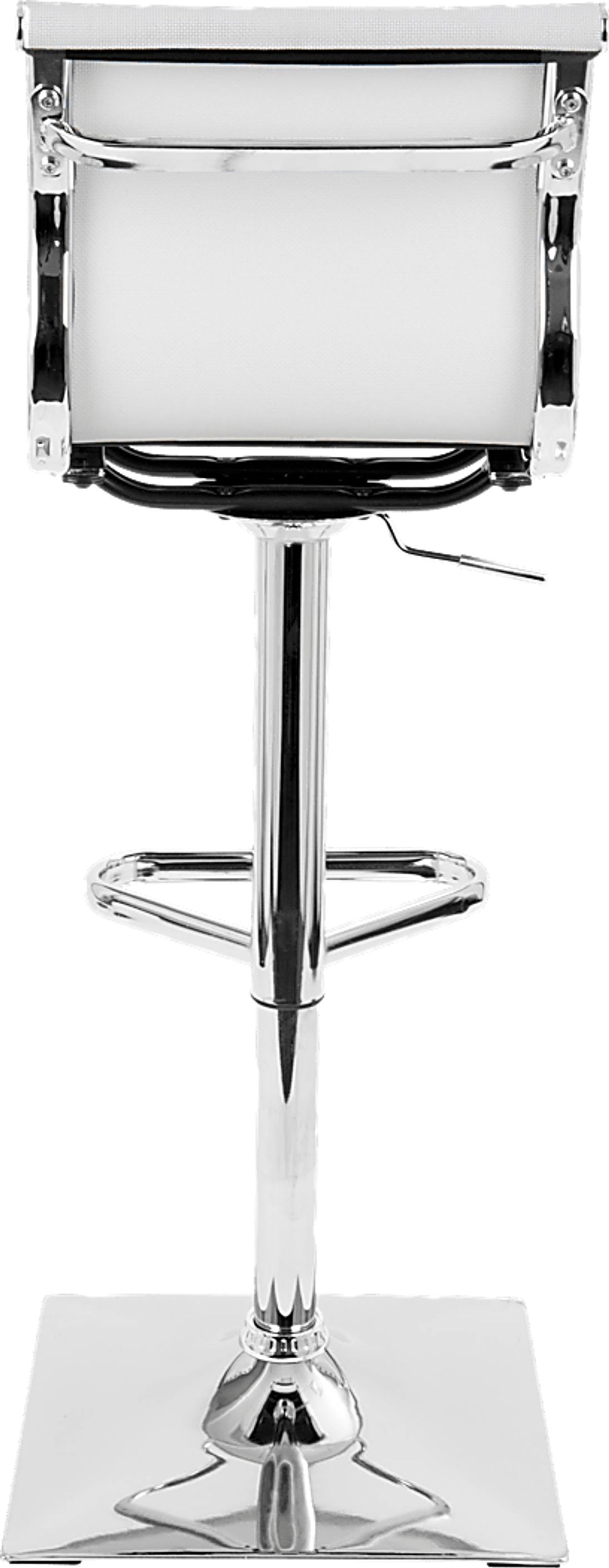 Avrum Chrome Metal White Adjustable Height,Swivel Bar Height | Rooms to Go