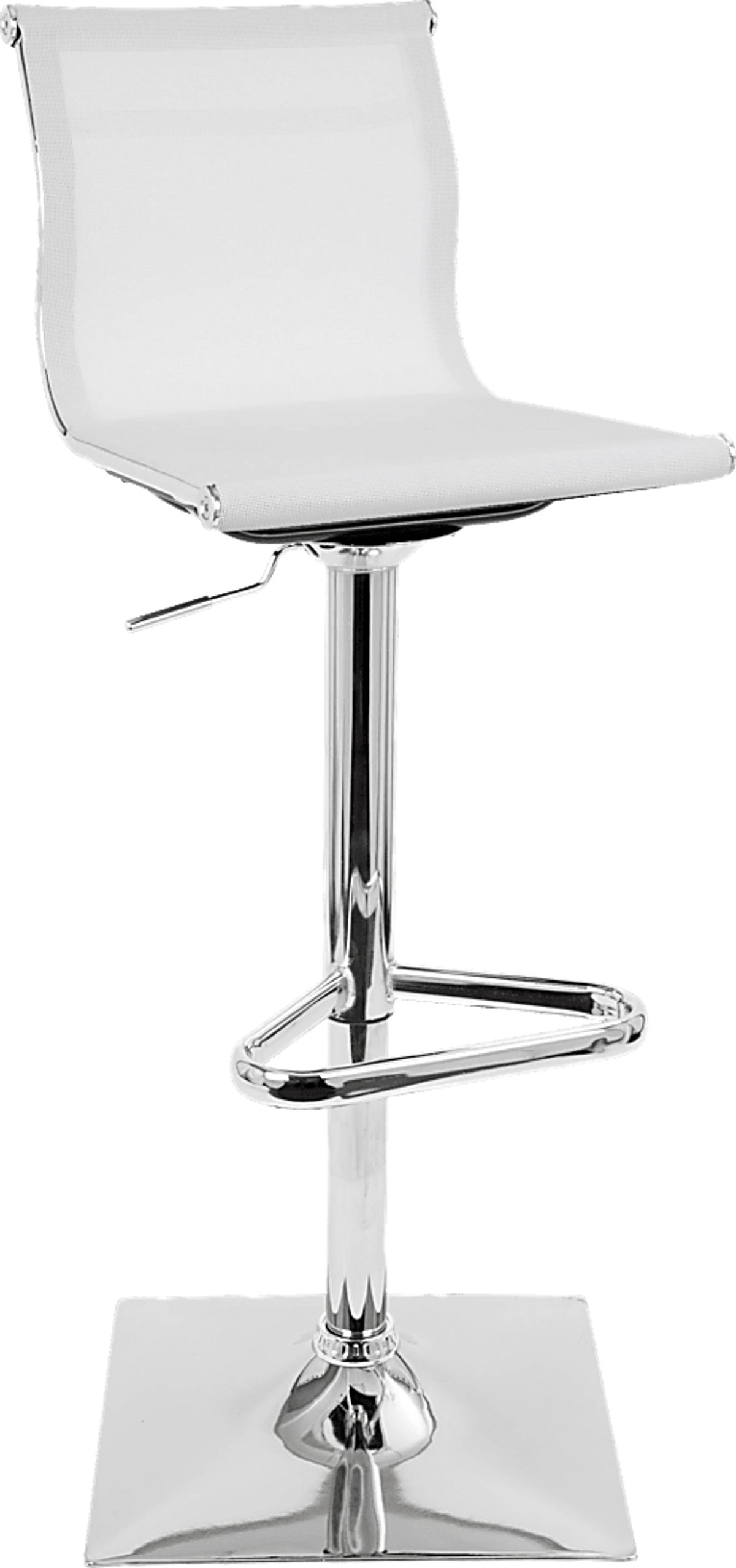 Avrum Chrome Metal White Adjustable Height,Swivel Bar Height | Rooms to Go