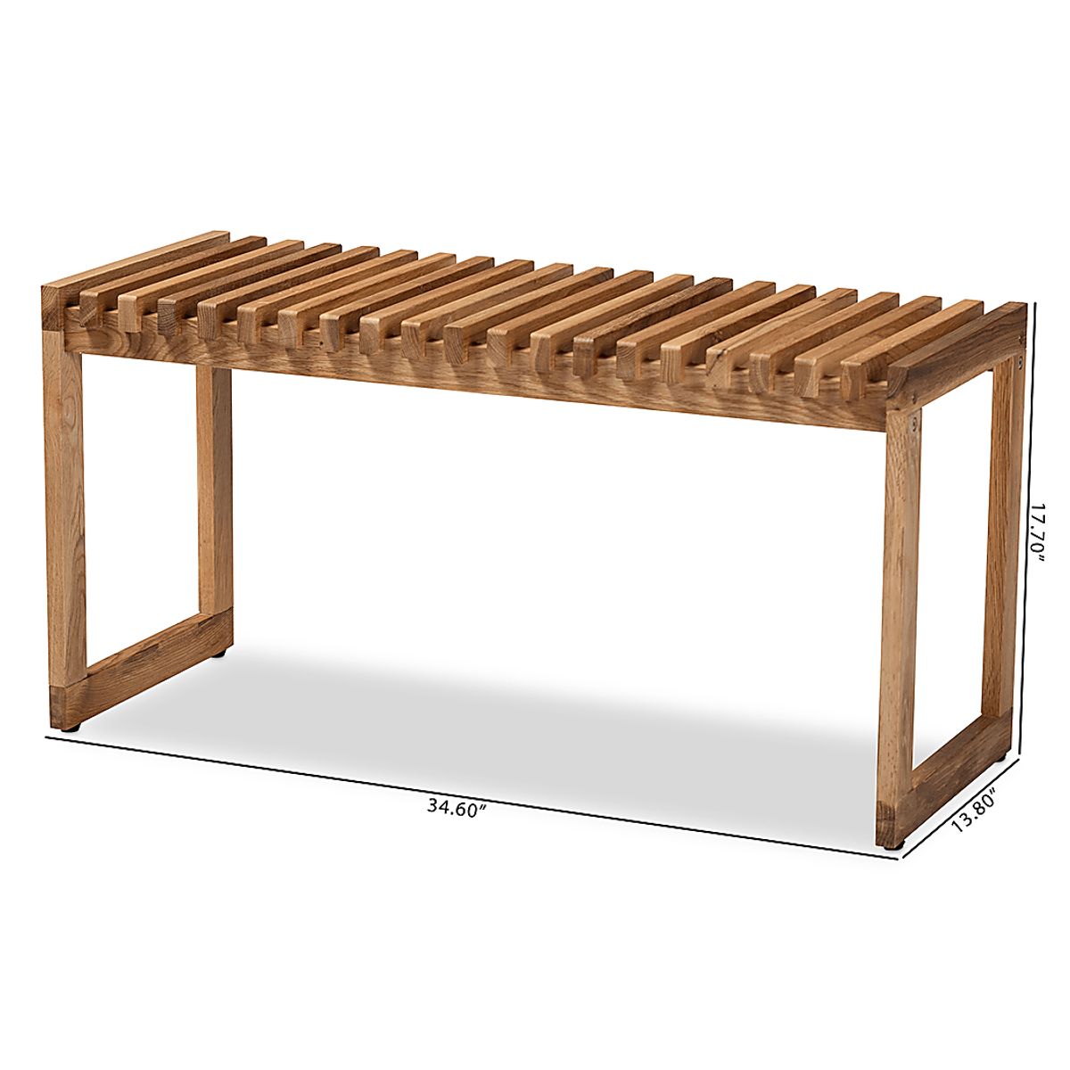 Axminster Brown Bench | Rooms to Go