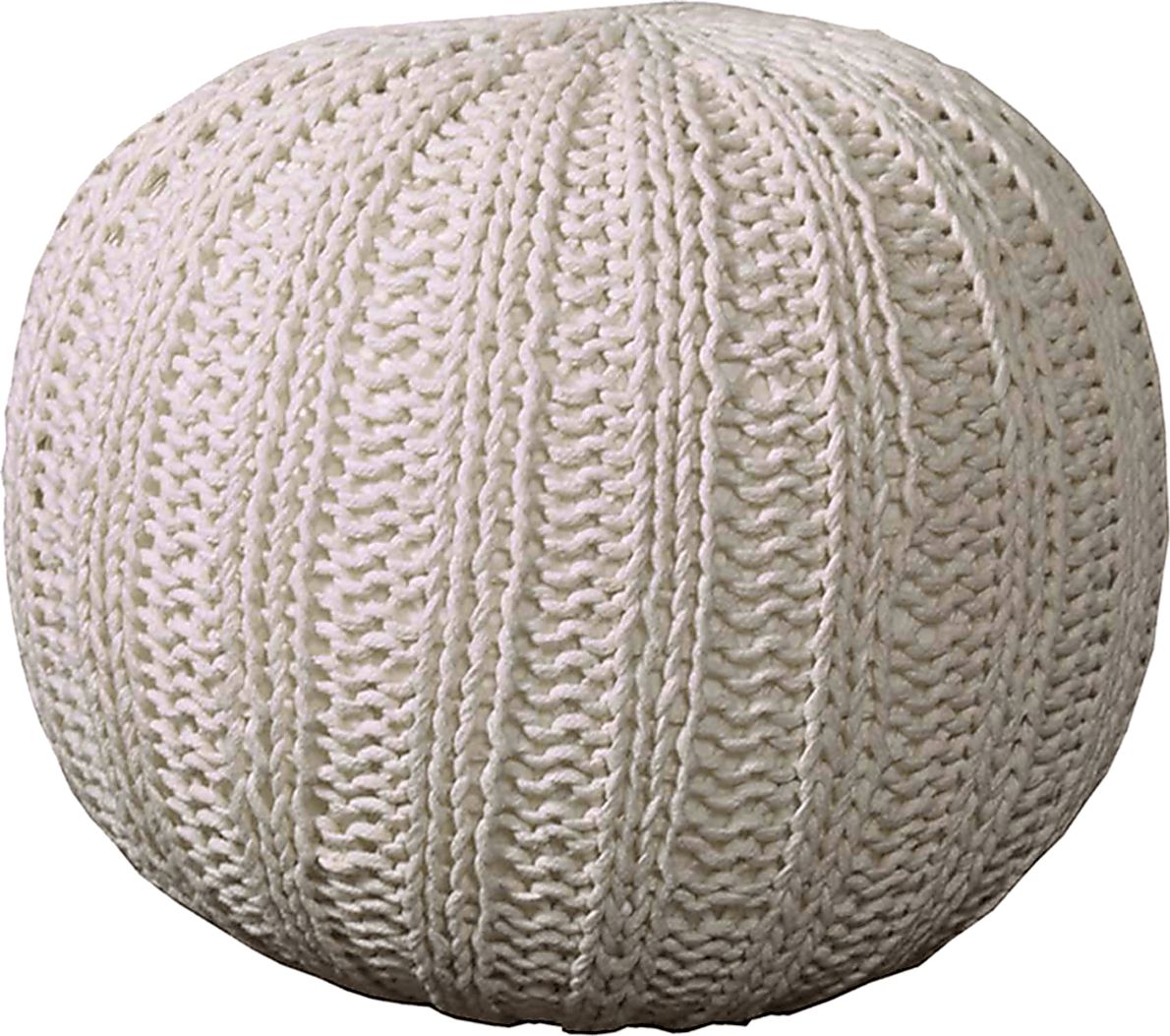 Ayidu Ivory Beige Cotton Fabric Poufs - Rooms To Go