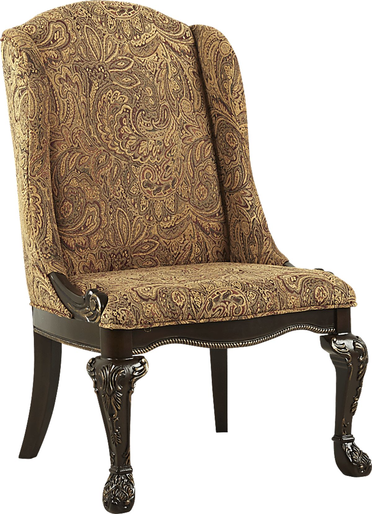 Aylesbury Brown Cherry Dark Wood Swoop Back Side Chair | Rooms to Go