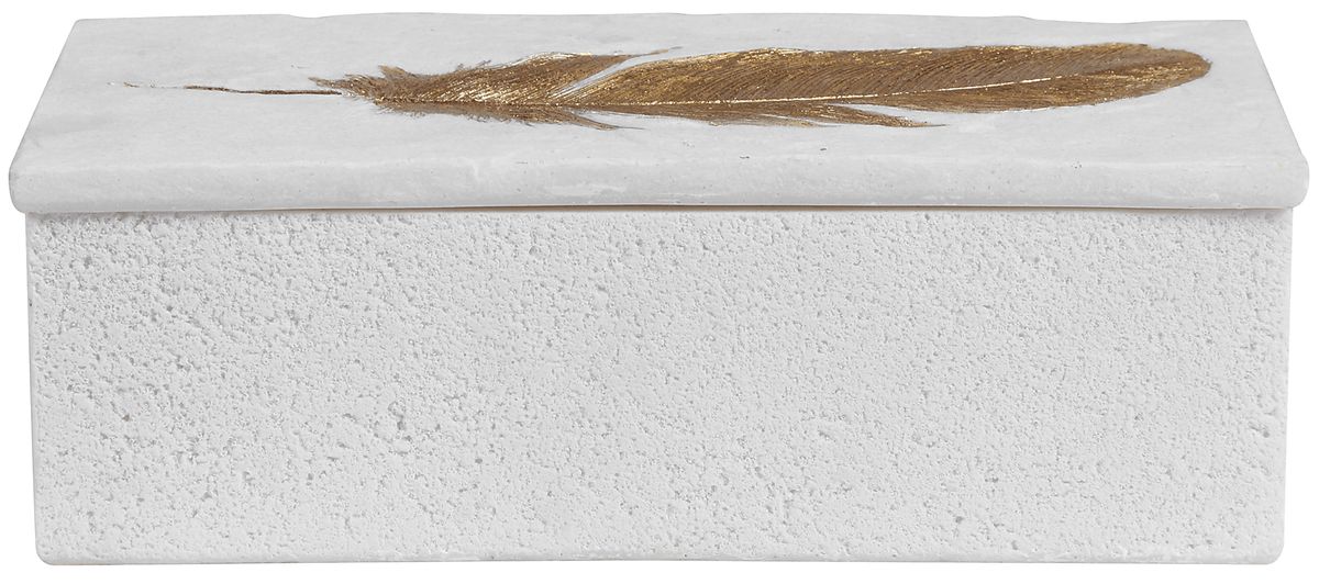 Azaan White Decorative Box | Rooms to Go