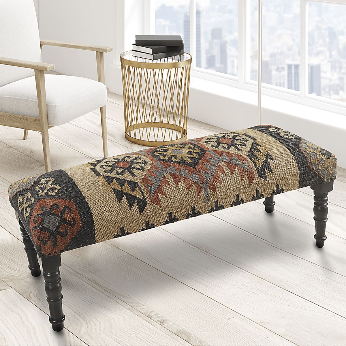 Azanore Multi,Tan Beige,Brown,Multi Bench | Rooms to Go