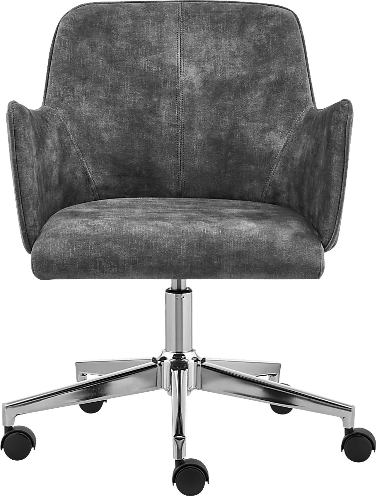 Babineaux II Gray Velvet Plush Desk Chair | Rooms to Go