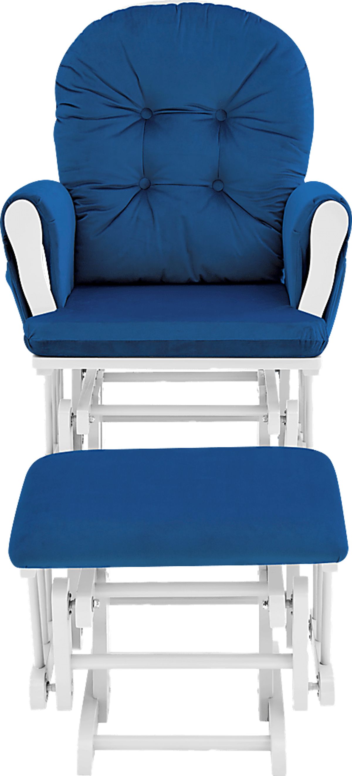 Coletta Navy Blue Glider And Ottoman | Rooms to Go