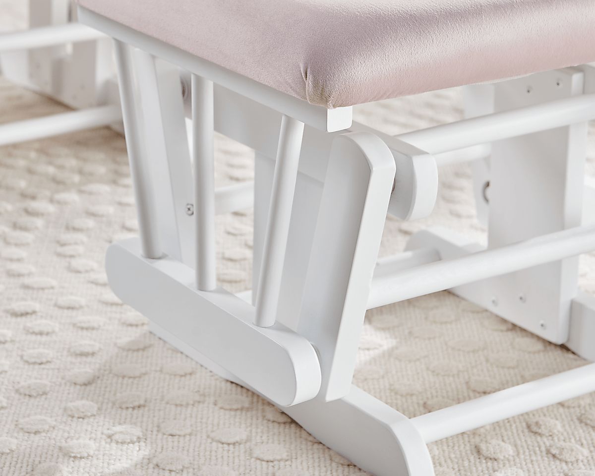 Coletta Pink Glider And Ottoman | Rooms to Go