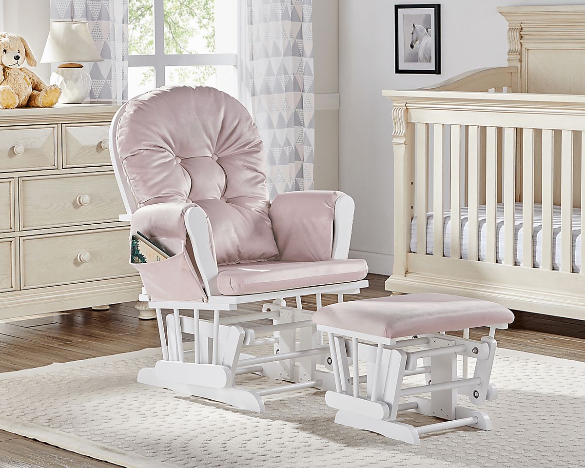 Coletta Pink Glider And Ottoman | Rooms to Go