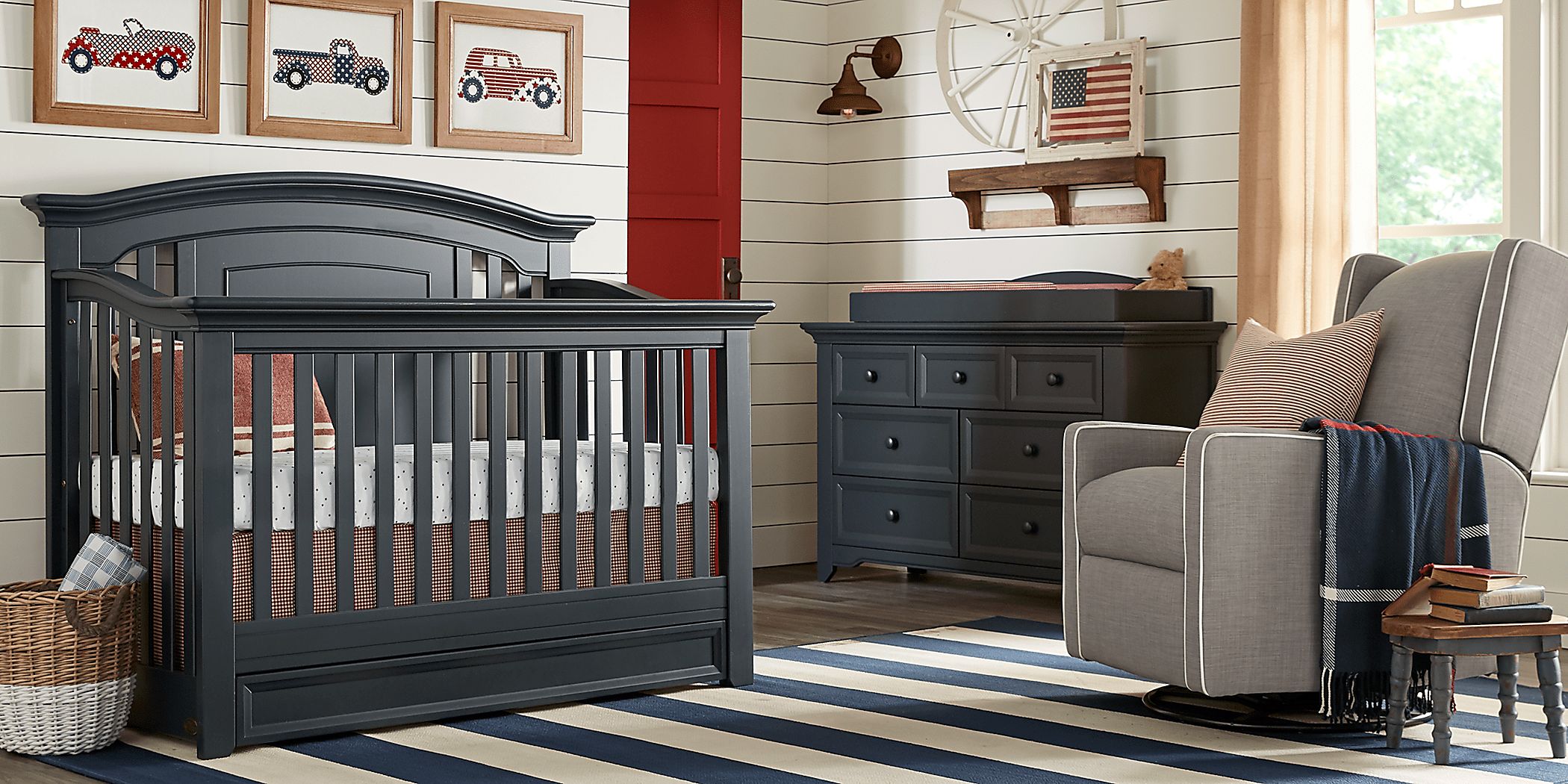 Baby Cache Harborbridge Navy 4 Pc Nursery - Rooms To Go