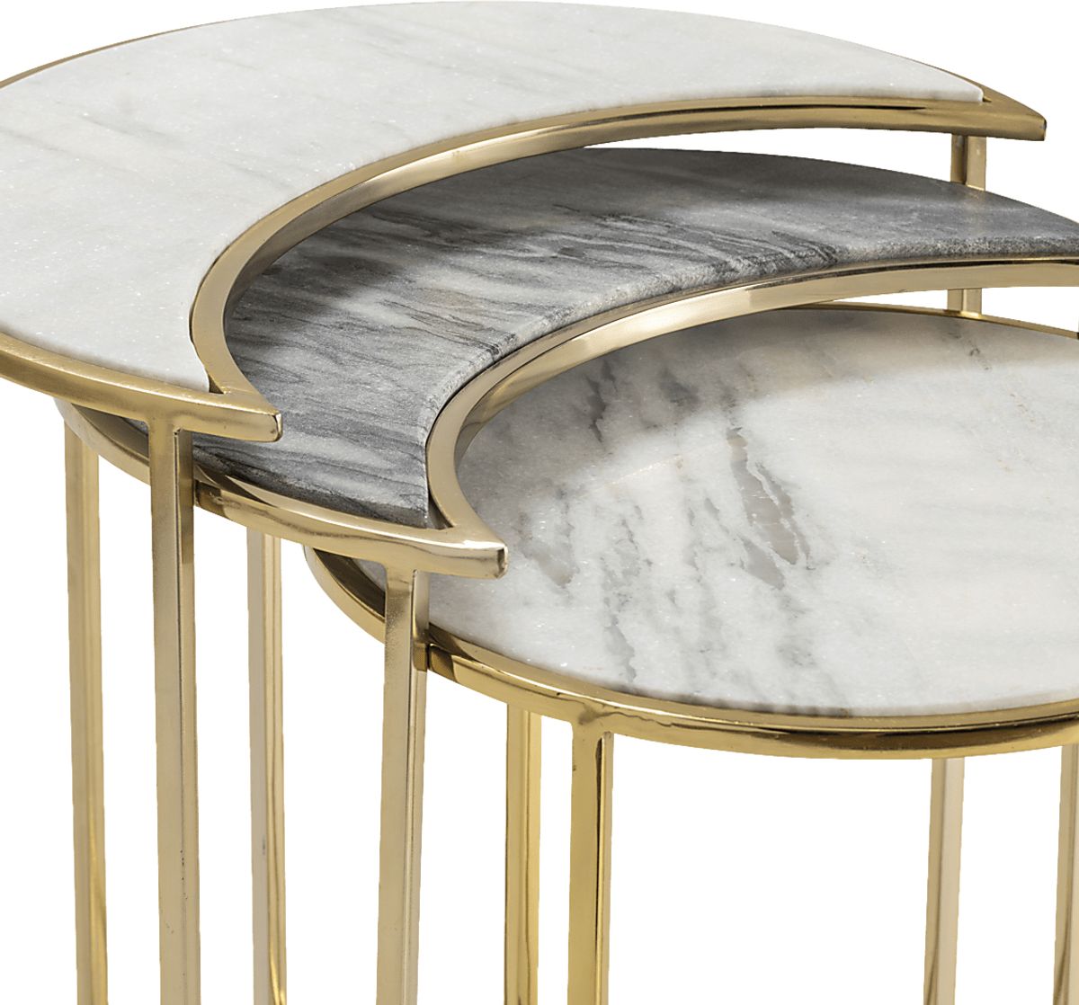 Backbay White Colors,White Nesting Tables, Set Of 3 | Rooms to Go