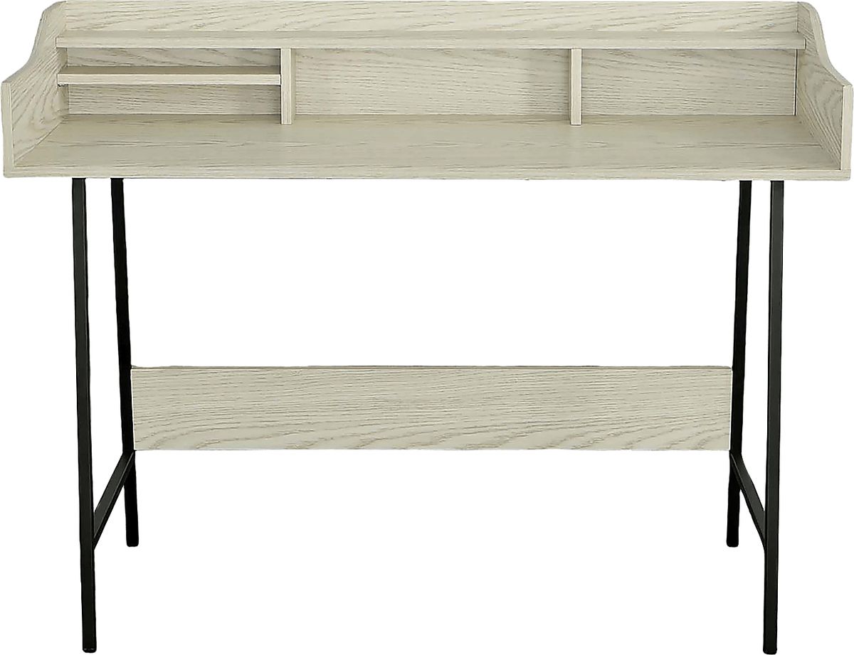 Baffy Natural Beige,White Desk | Rooms to Go