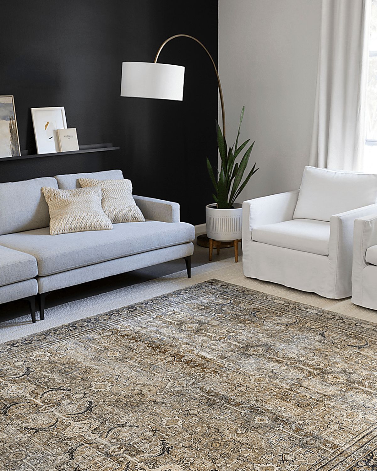Bagira Green Colors Polyester Fabric Rug | Rooms to Go