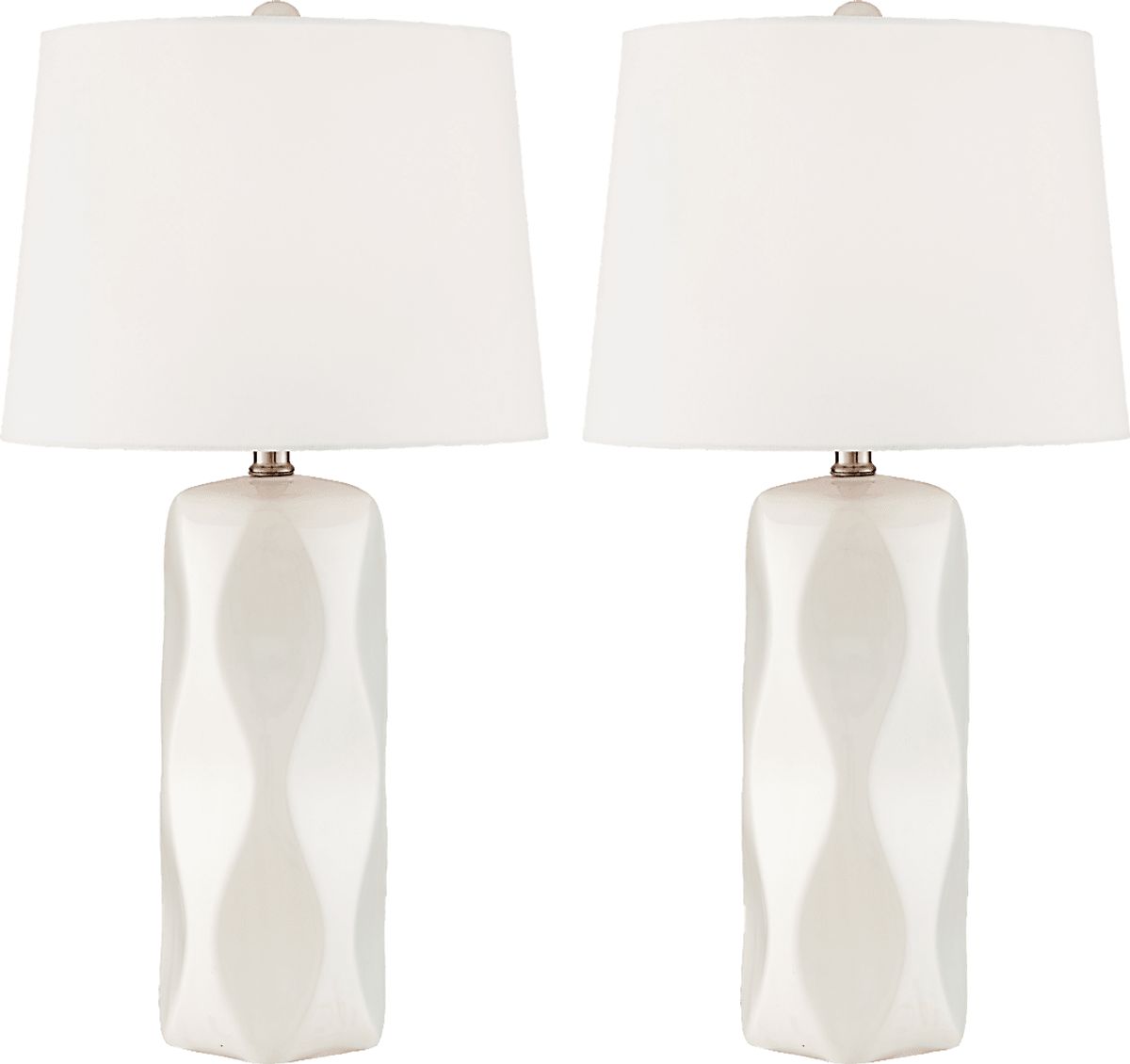 Balbach 2 Pc White Set Of Lamps | Rooms to Go