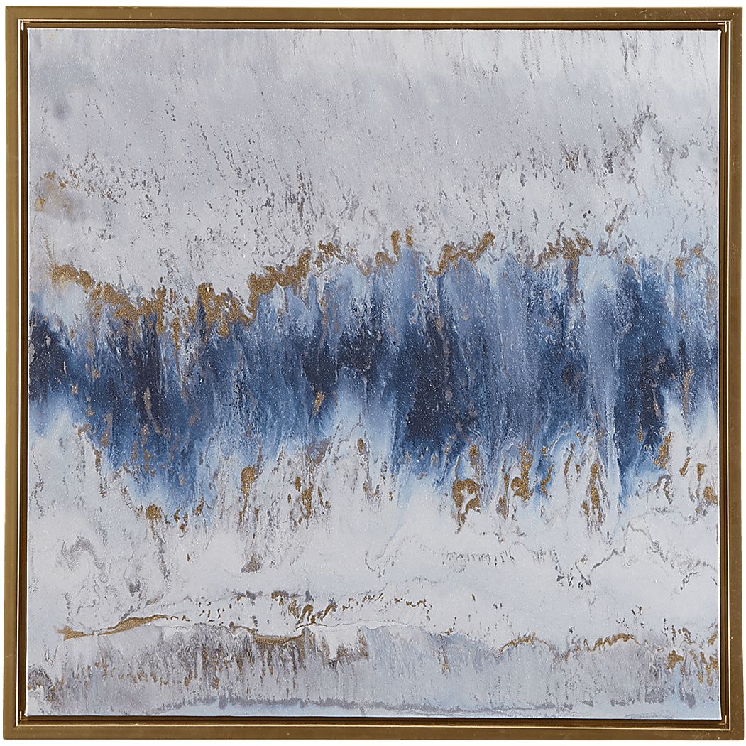 Balceta Blue Framed Gel Coated Canvas - Rooms To Go