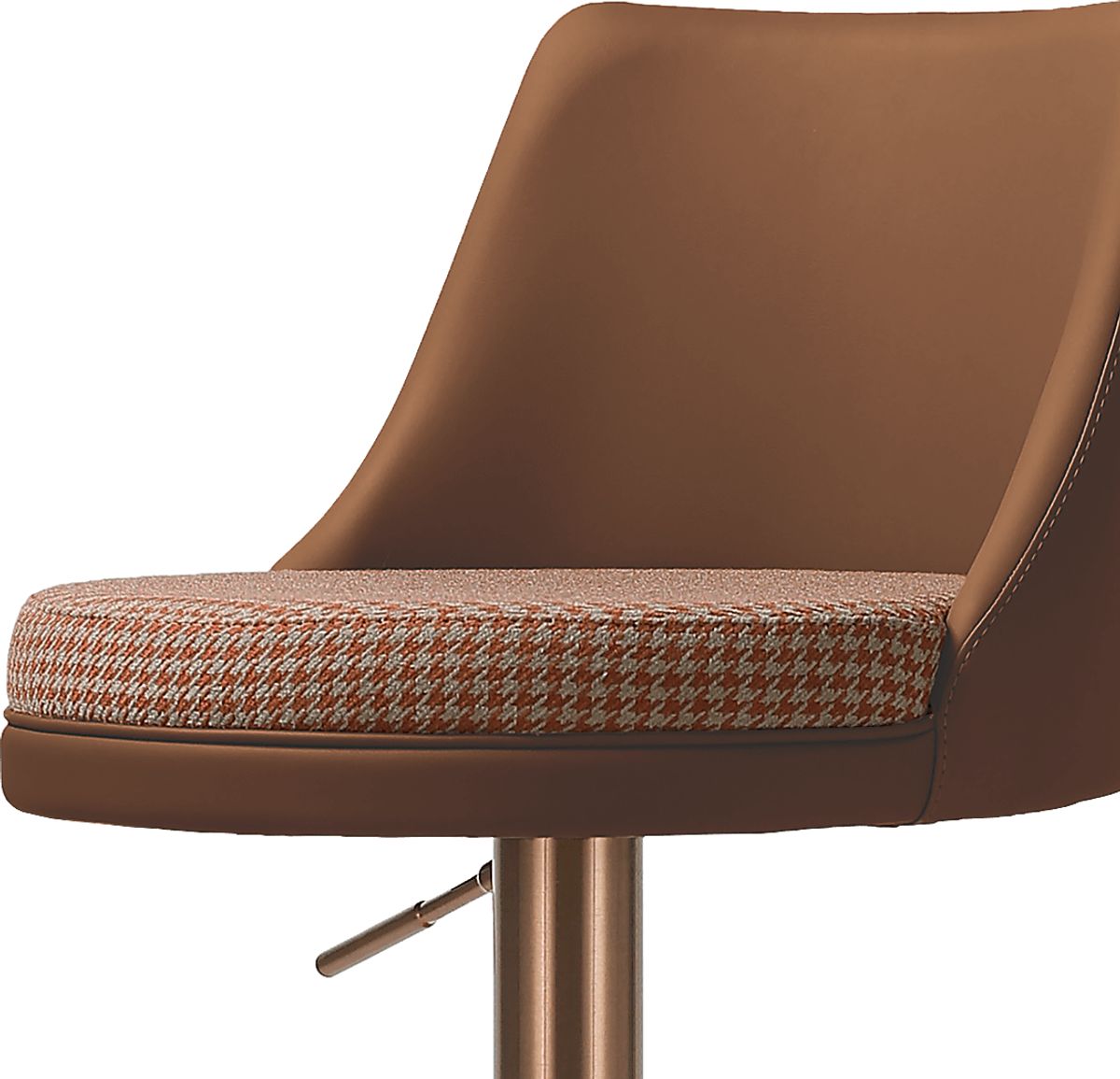 Balgreen Brown Polyurethane Fabric Adjustable Height,Swivel Barstool ...