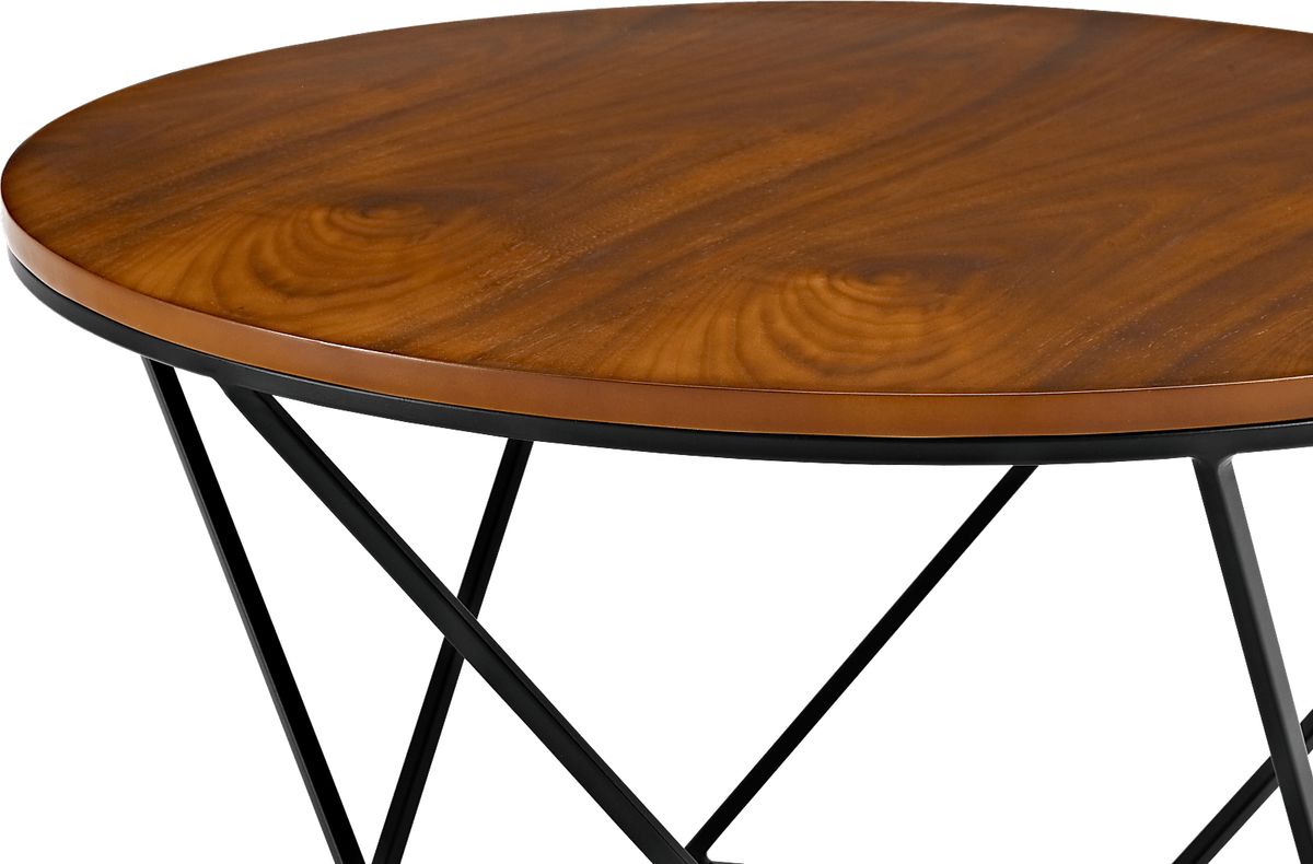 Ballonnes Walnut Dark Wood Set Of 2 Nesting Tables | Rooms to Go