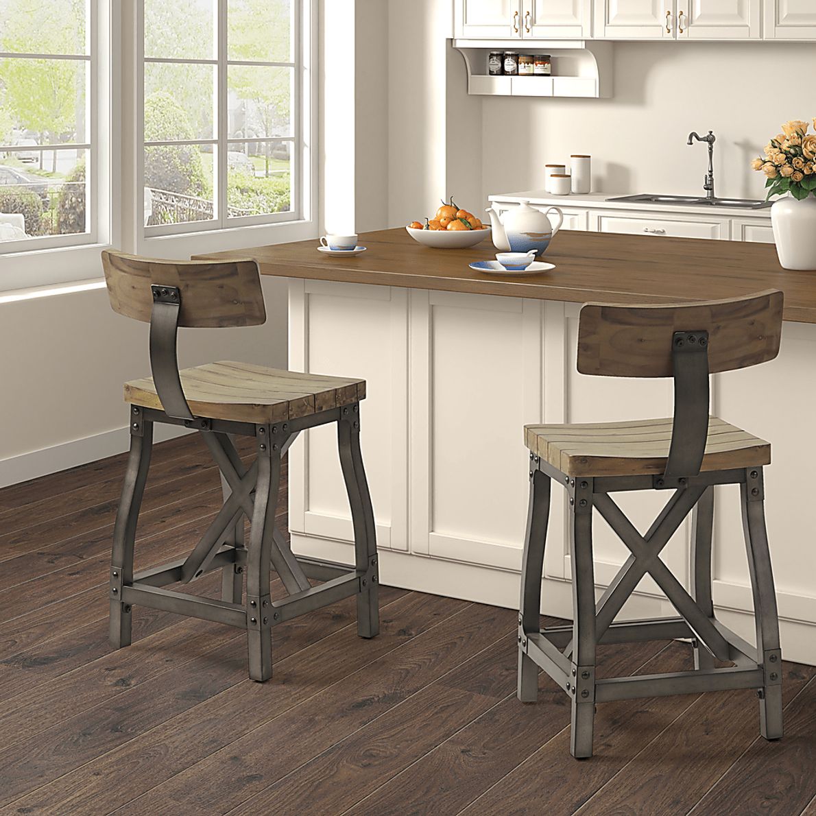 Ballybunion Oak Counter Height Stool - Rooms To Go