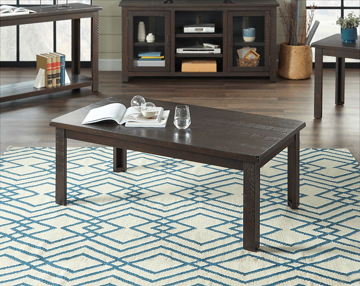 Baltazar Espresso Dark Wood Cocktail Table | Rooms to Go